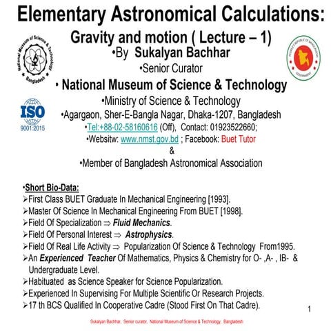 Elementary Astronomical Calculations Pdf Physics Science