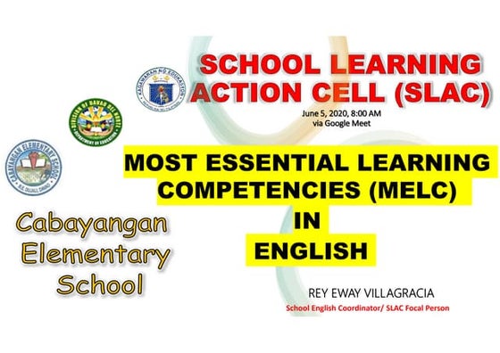 K-12 Most Essential Learning Competencies (MELC) - Mother Tongue and ...