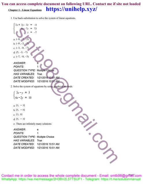 Multiple Choice Questions - Numerical Methods | PDF
