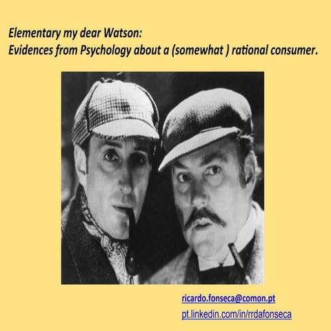 Elementary my dear watson evidences from psychology about a (somewhat ...