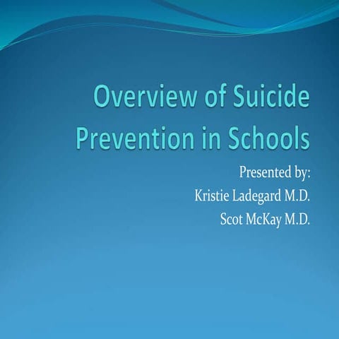 Depression suicide presentation | PPT