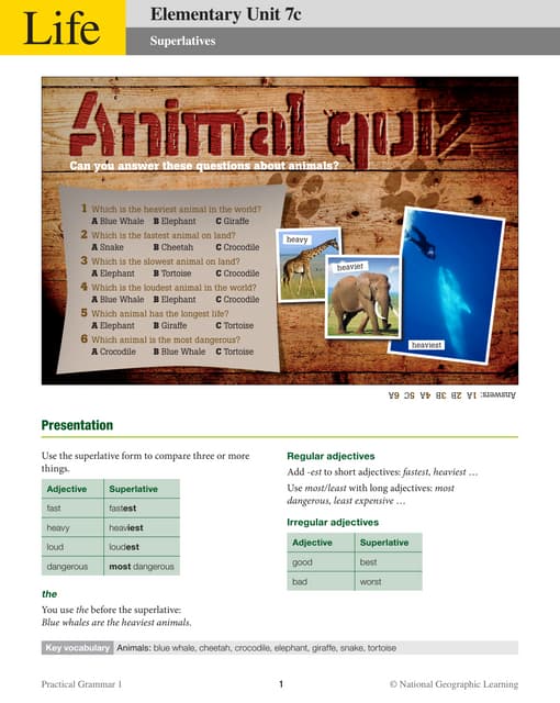 Elementary Unit 7c | Pdf