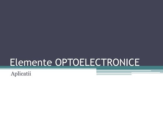 Elemente de optoelectronica | PDF