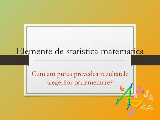 Elemente de statistica | PPT