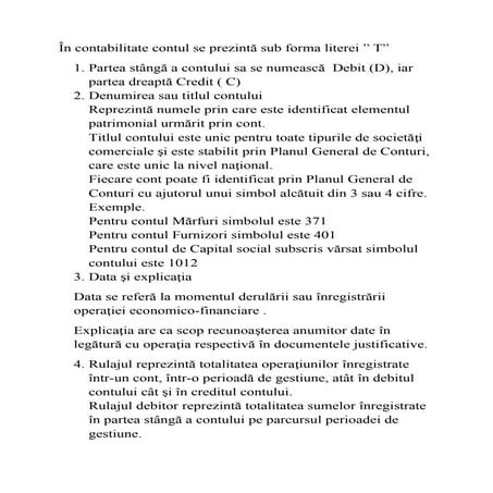 elementele contului bazele contabilitatuu | PDF