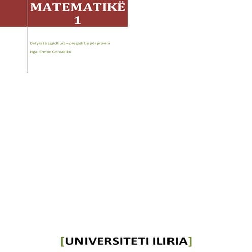 Matematike 1 | DOCX