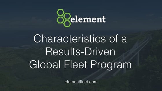 Element Fleet Management presentations