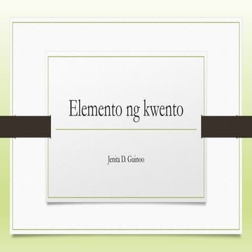 Elemento ng kwento | PPTX