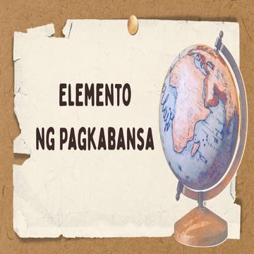 Elemento ng Isang Bansa | PPTX