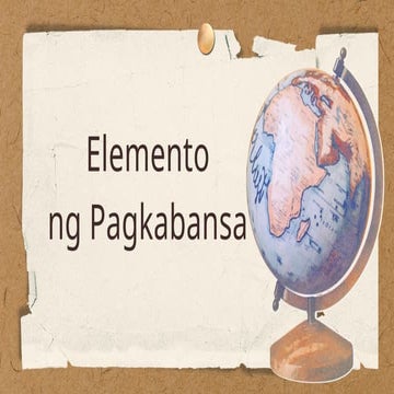 ELEMENTO NG PAGKABANSA POWERPOINT PRESENTATION | PPTX