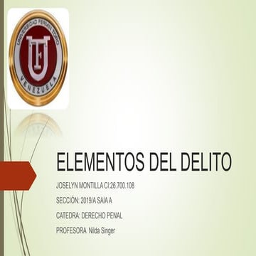 Elementos del Delito | PDF