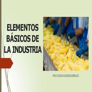 ELEMENTOS BASICOS DE LA INDUSTRIA | PPTX