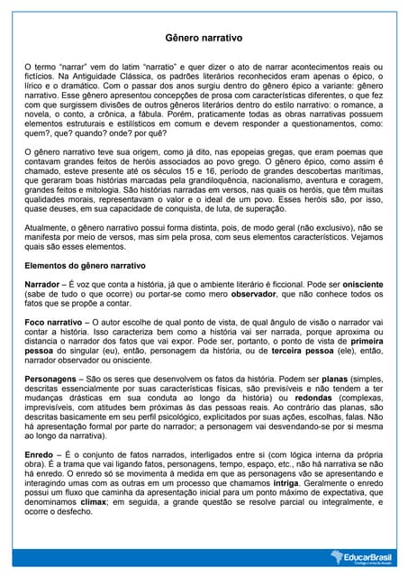 Elementos da narrativa | PPT