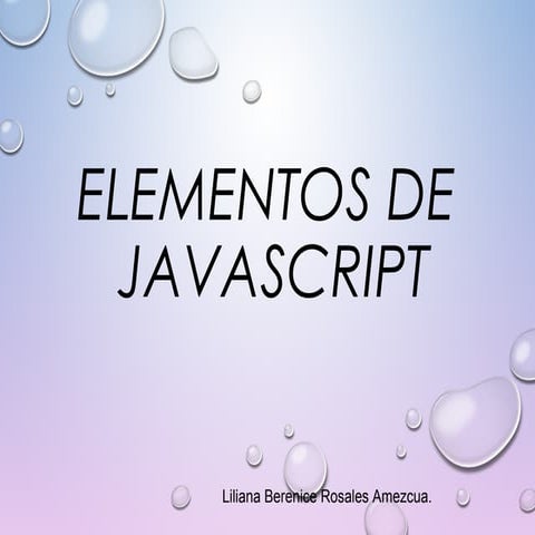 Elementos de JavaScript | PPT
