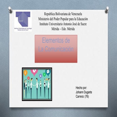 Elementos de la comunicación | PPTX | Technology & Computing