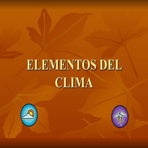 Elementos Del Clima | PPT