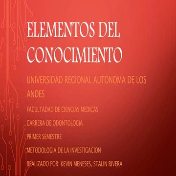 Elementos del conocimiento | PPTX
