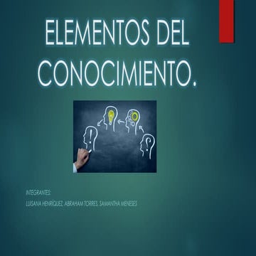 Elementos del conocimiento | PPT