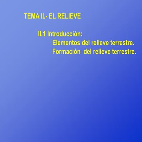 Elementos del relieve | PDF