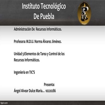 Elementos de tarea y control de recursos informaticos | PPTX