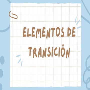ELEMENTOS DE TRANSICION , FAMILIA Y GRUPOS | PDF