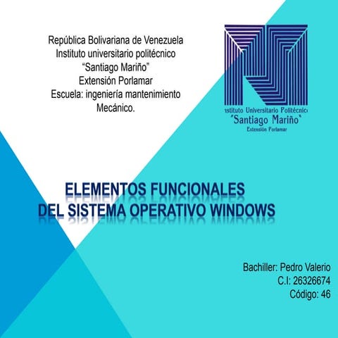 Elementosfuncionalesdelsowindows | PPTX | Computing | Technology & Computing