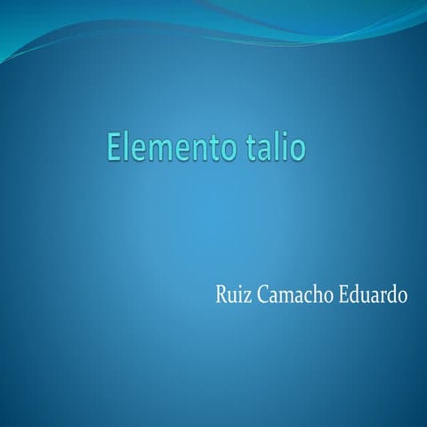 Elemento talio | PPTX