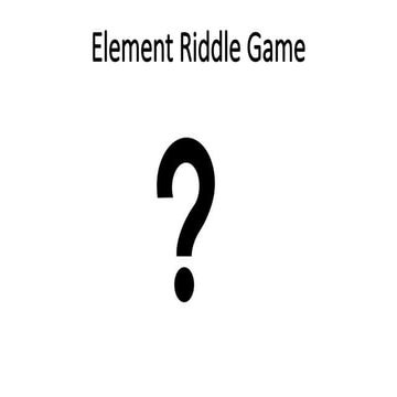 Students try to guess which element is being represented in the picture ...