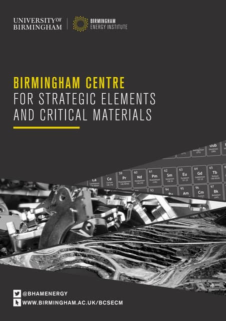 Birmingham Centre for Strategic Elements & Critical Materials Banner | PDF