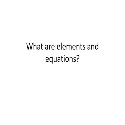 Elements equations | PPT