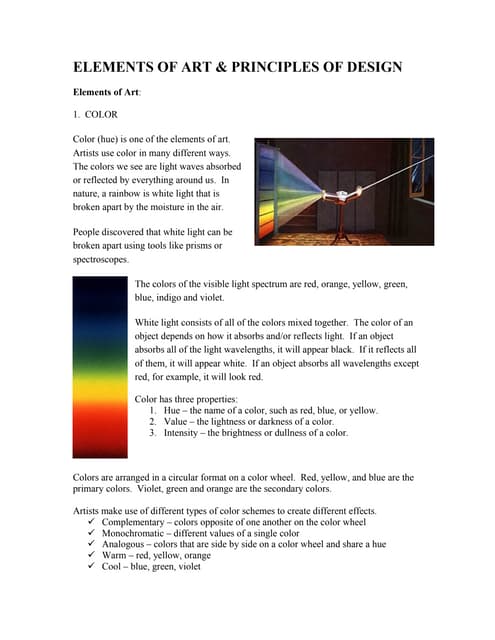 g10 elements of arts.pptx | Painting | Arts and Crafts