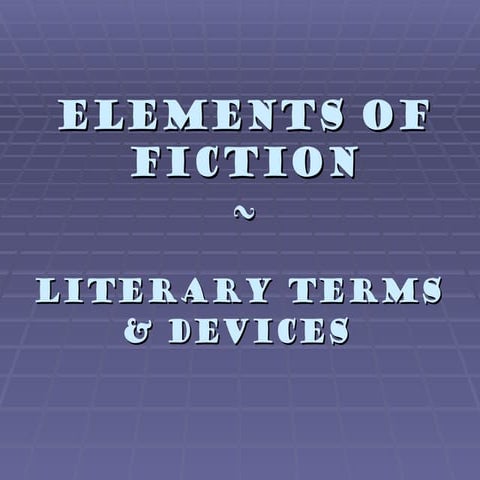 Elements of-fiction | PPT