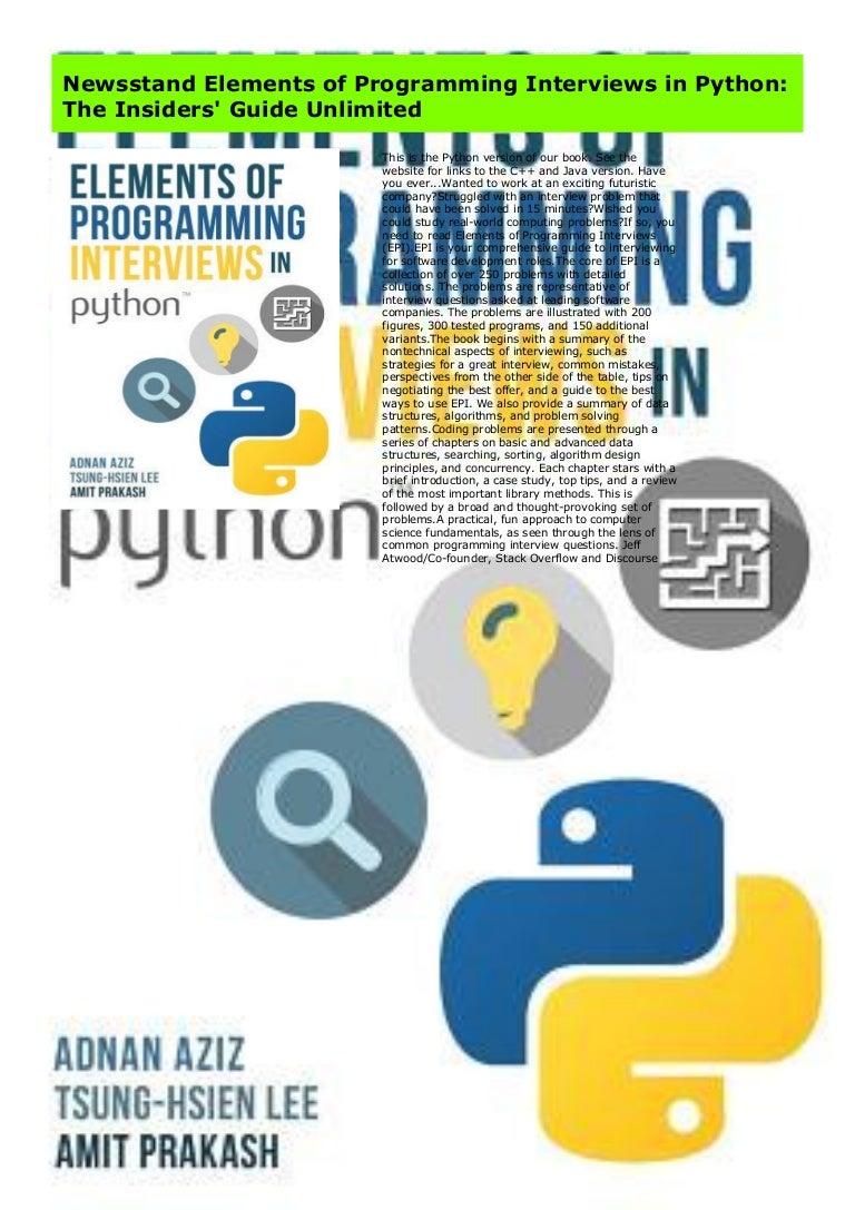 Github Elements Of Programming Interviews Python Naxretk