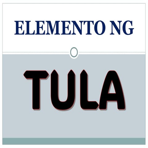 tula: Hele ng Ina sa Kaniyang Panganay ppt | PPTX