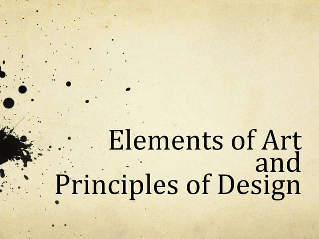 Elements & Principles of Art Design PowerPoint | PPTX
