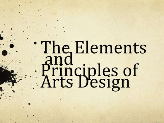 Elements & Principles of Art Design PowerPoint | PPTX