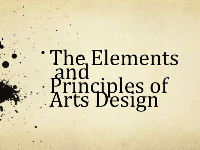 Elements & Principles of Art Design PowerPoint | PPTX