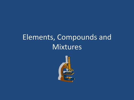 Ps Elements Compounds123456 Mixturesppt