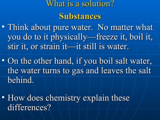 solution and solubility | PPTX