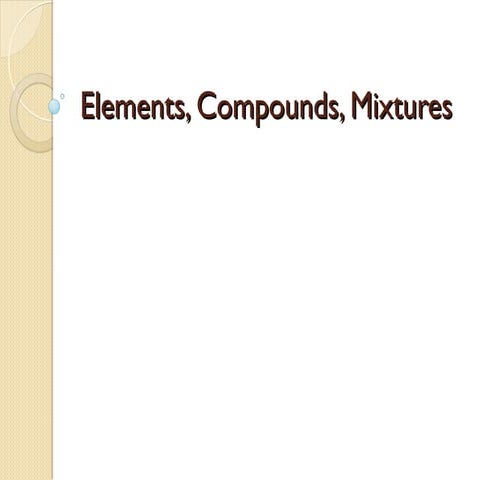 Element Compound And Mixture Powerpoint Slides Best Element Compound