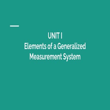 Functional elements of measurement system | PDF