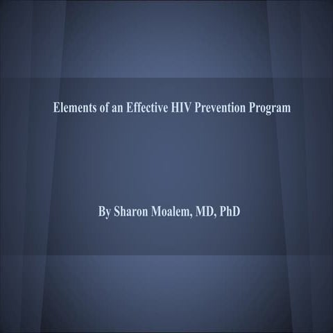 Elements of an effective hiv prevention program | PPT