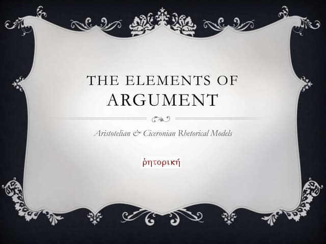 Overview of the parts of an argument | PPT
