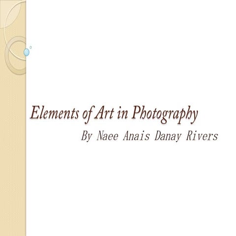 Elements of art in photography | PPT