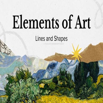 Elements of Art Lines and Shapes Education Presentation in Brown White ...