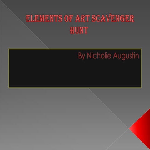 Elements of art scavenger hunt nick | PPT