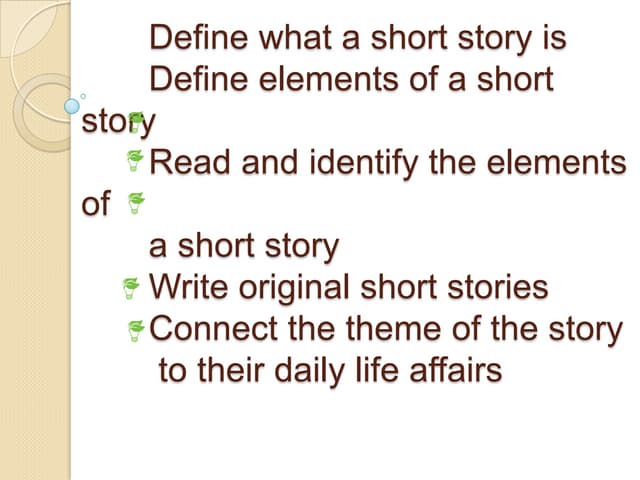 Short Story Powerpoint | PPT