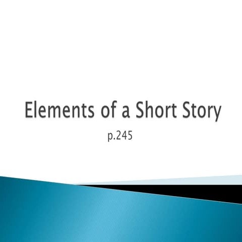 Elements of a short story | PPT