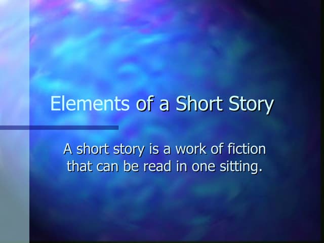 Short Story Powerpoint | PPT