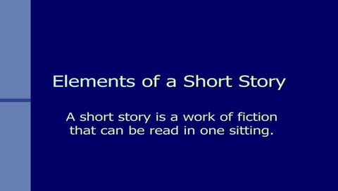 HS English 2 lesson-Elements of fiction